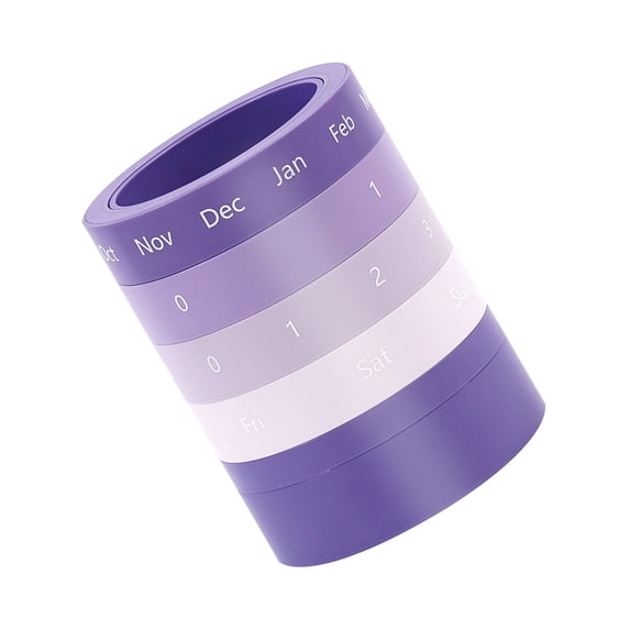 2 In 1 Pen Holder With Perpetual Calendar Rotating Desk Organizer ...