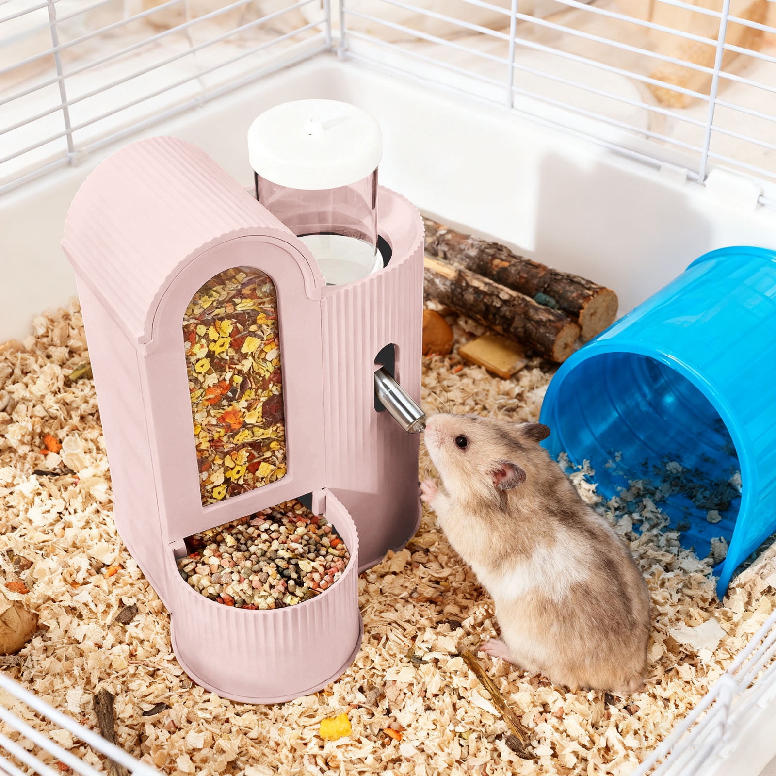 2 In 1 Pet Food & Water Dispenser - Automatic Rabbit Feeder With Leak ...