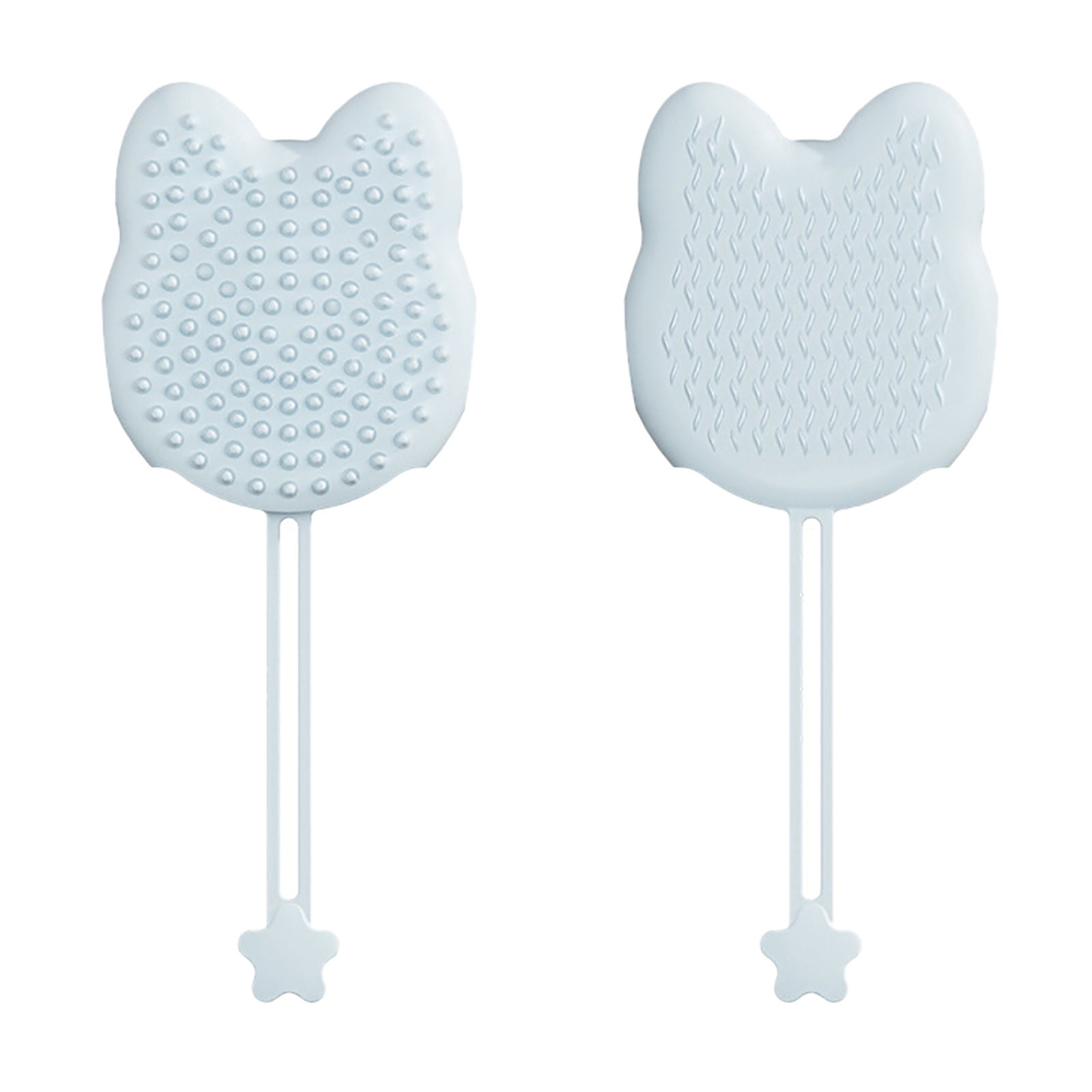 2 In 1 Pet Grooming Gloves Adorable Cat Head Shape Pet Grooming Massage ...