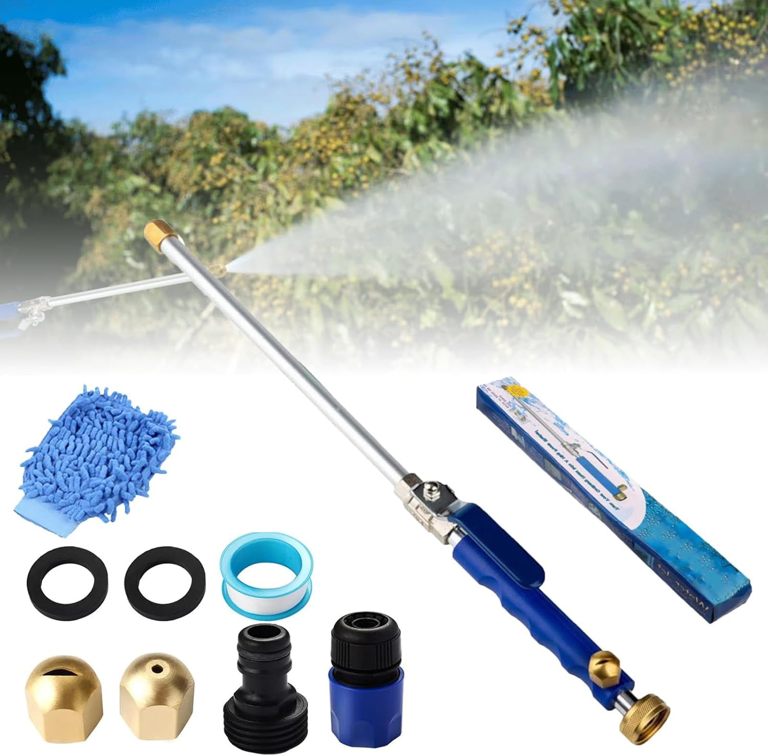 2-In-1 Portable Power Washing Nozzle With Hydro Nozzles High Pressure ...