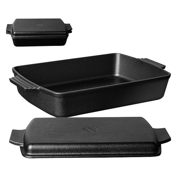 2-In-1 Pre Seasoned Cast Iron Dutch Oven With Skillet Lid,Casserole ...