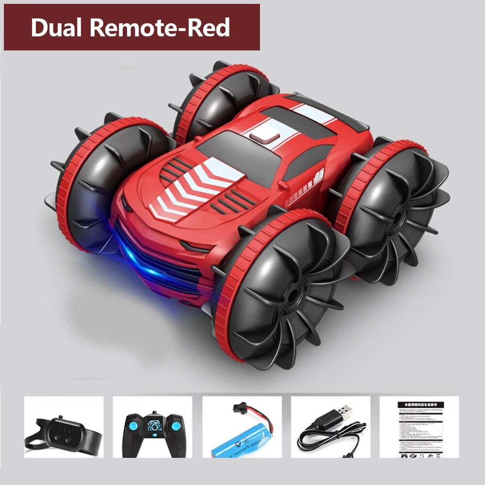 2 In 1 Rc Car Toy Water Tank 2.4G Remote Control Waterproof Stunt Car ...