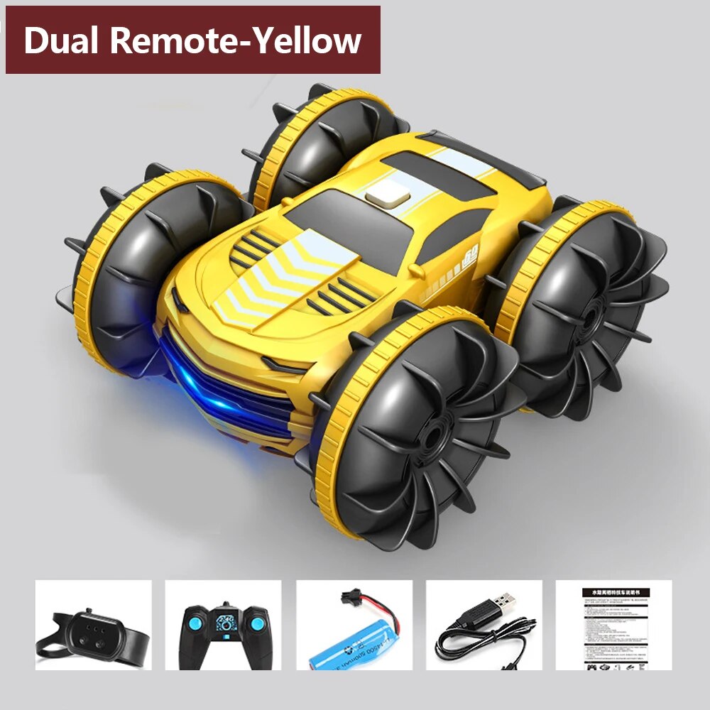 2 In 1 Rc Car Toy Water Tank 2.4G Remote Control Waterproof Stunt Car ...