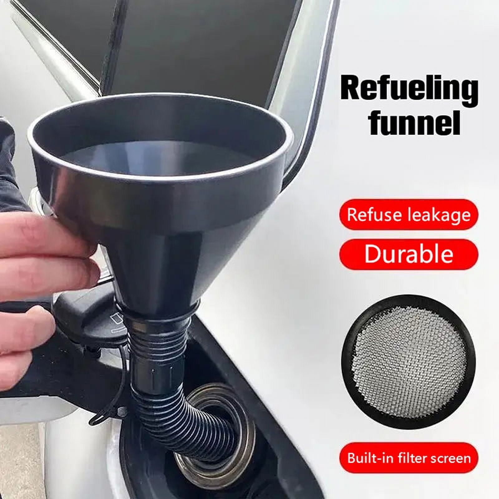 2 In 1 Refueling Funnel With Strainer Can Spout for Oil Water Fuel ...