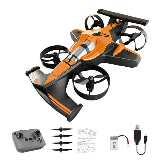 2 In 1 Remote Control Drone and High Speed Stunt 360° Rotating 4WD Air ...