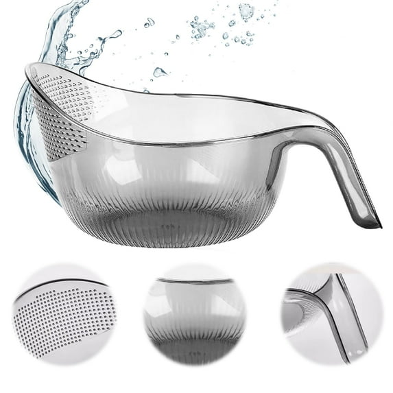 2-In-1 Rice Strainer, Kinyuki Large Rice Washer Beans Washer Strainers ...