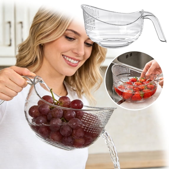 2-In-1 Rice Strainer,Large Rice Washer Beans Washer Strainers And ...