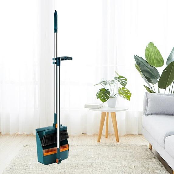 2-In-1 Rotating Broom & Foldable Dustpan Set - 180° Adjustable Broom ...