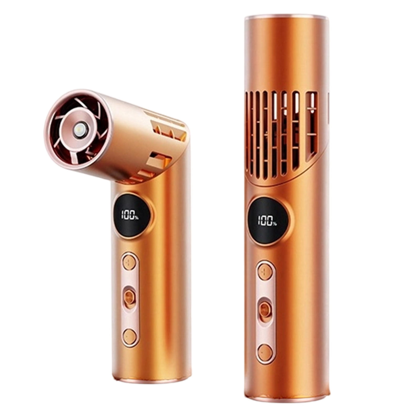 2 In 1 Rotating Fan Portable Handheld With Light Digital Display ...