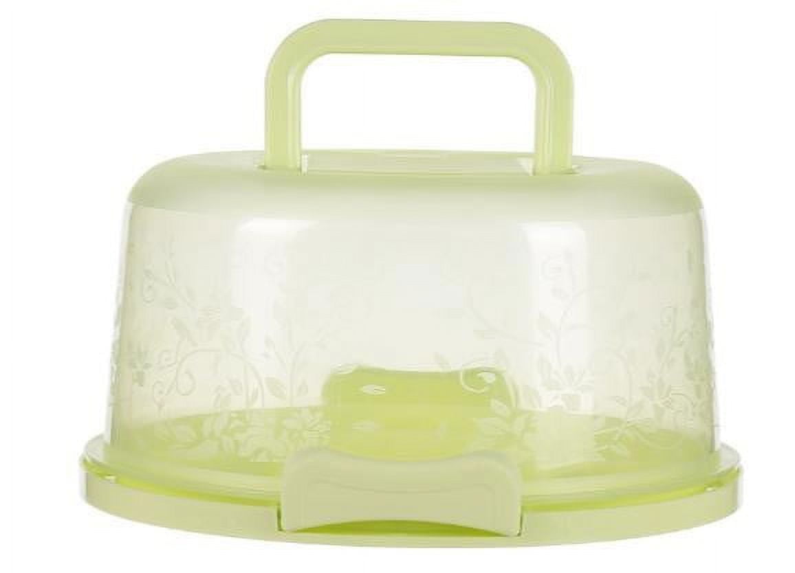 2-In-1 Round Cake Carrier with Lid and Handle for Cakes,Cupcakes,Cake ...