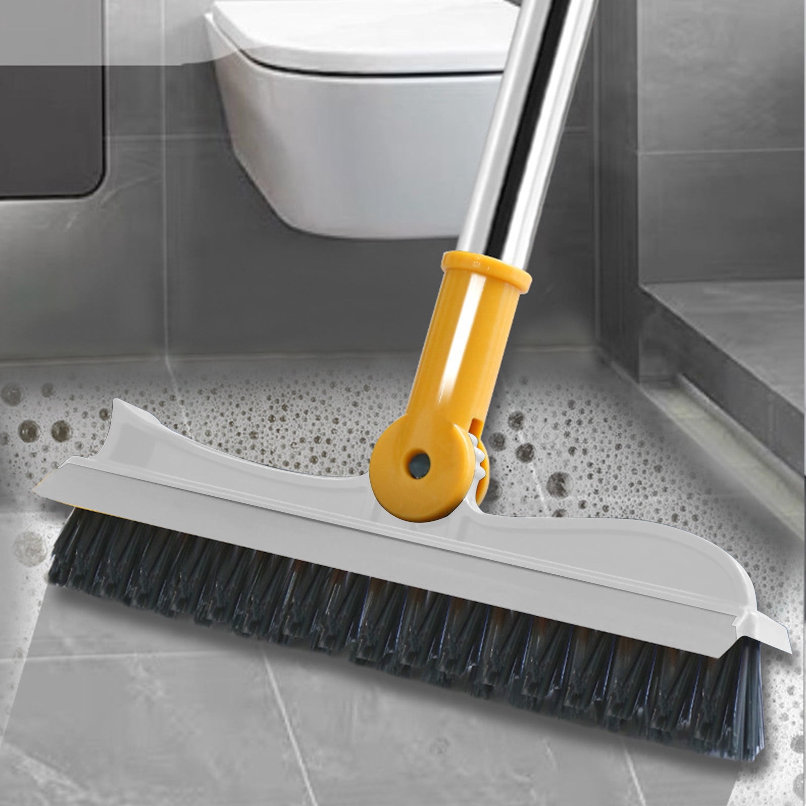 2 In 1 Scalable Cleaning Floor Scrub Brush Floor Brush with Handle ...