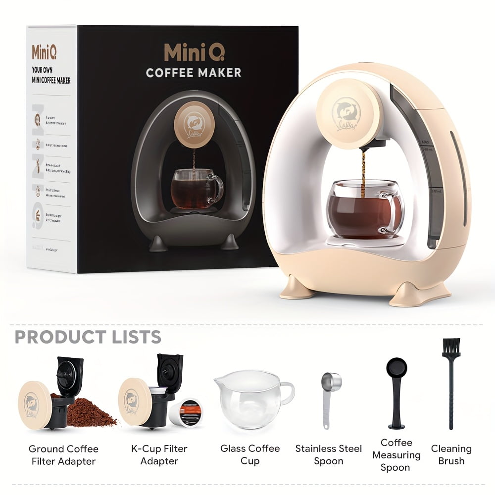 2-In-1 Single Serve Coffee Maker Compatible with K Cup & Ground Coffee ...