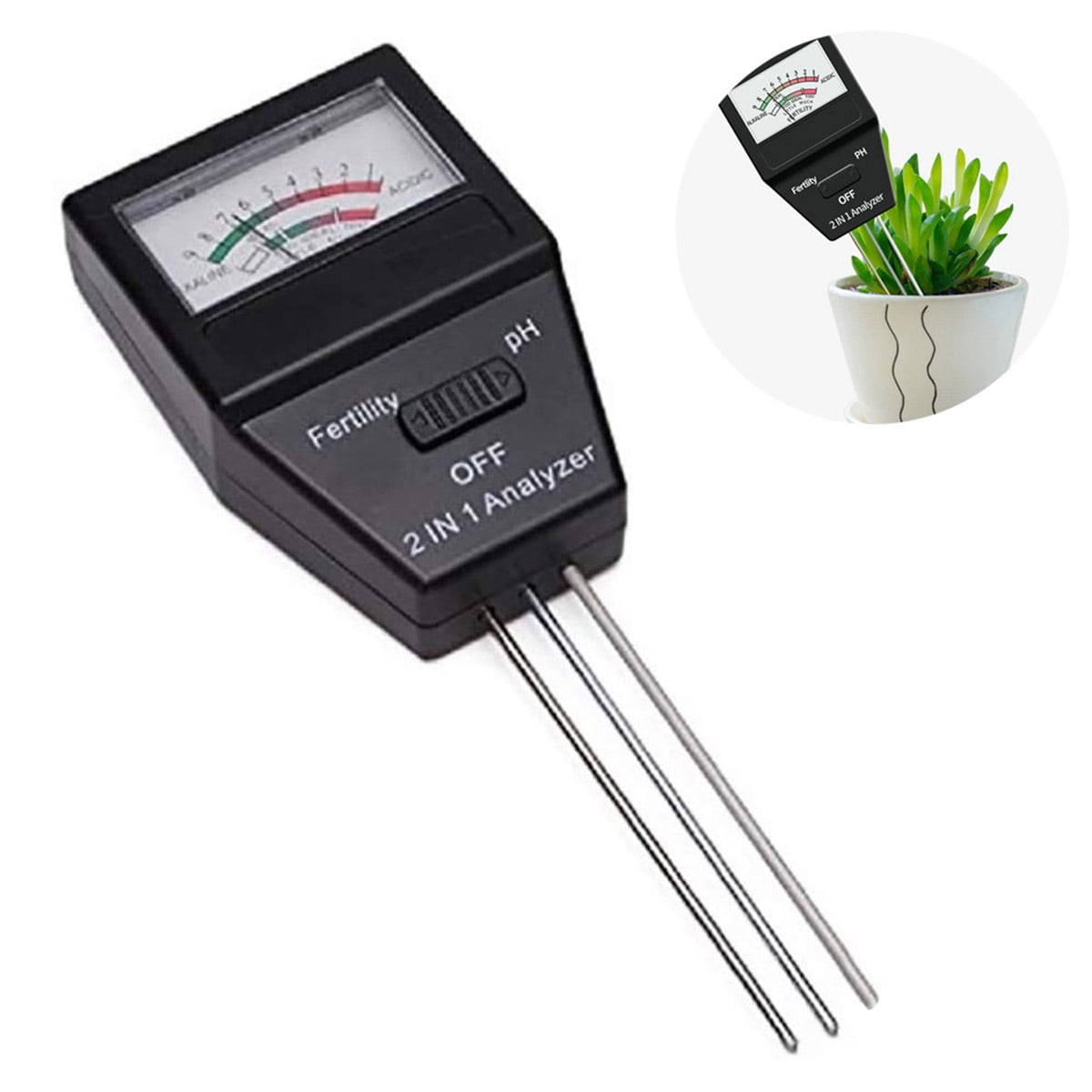 Abastado 2 In 1 Soil PH & Fertility Analyzer, Soil Test Kit for PH ...