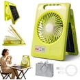 2-In-1 Solar Fan & Led Light, Solar Powered Fan With Portable Solar ...