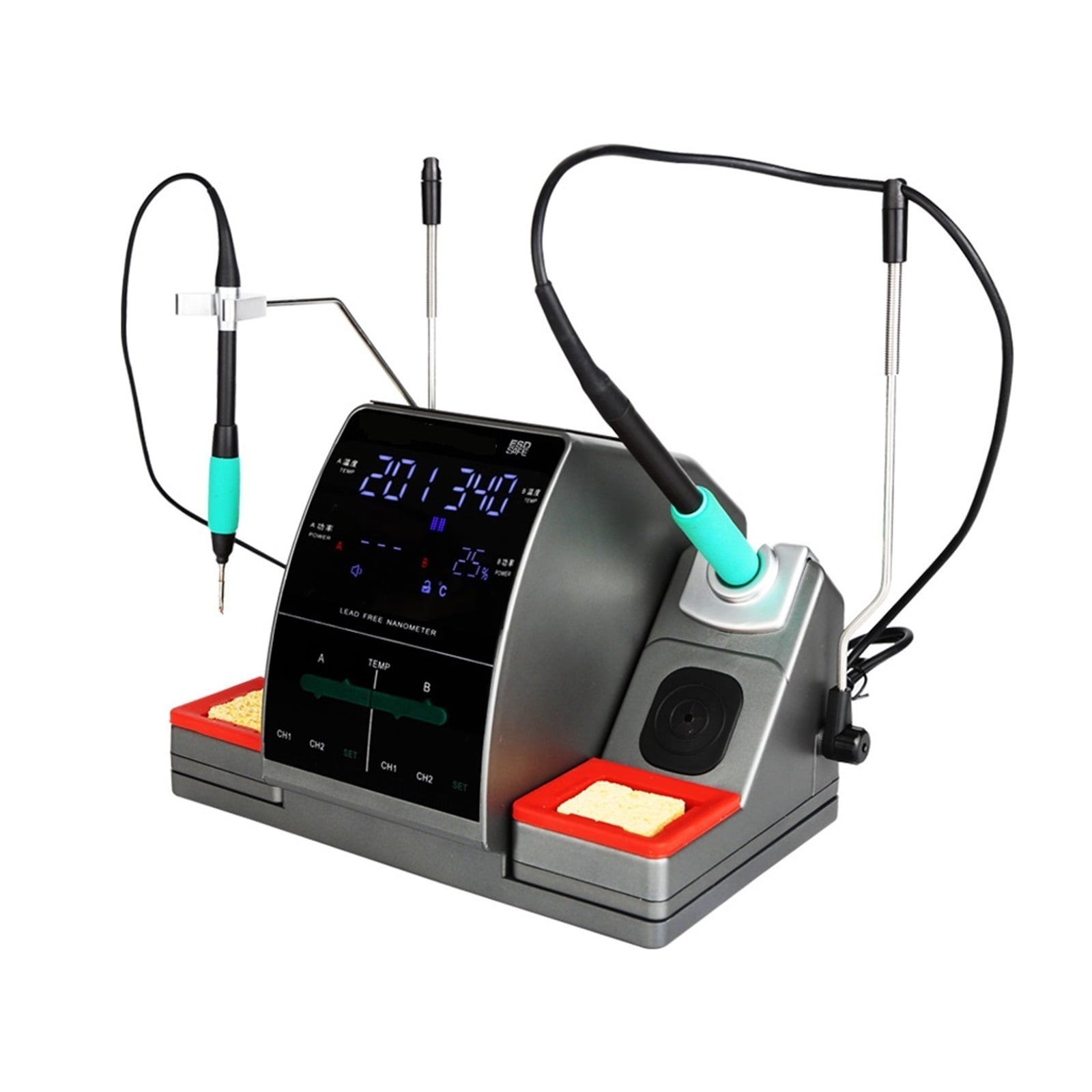 2 In 1 Soldering Station LCD Digital Display Welding Rework Station ...