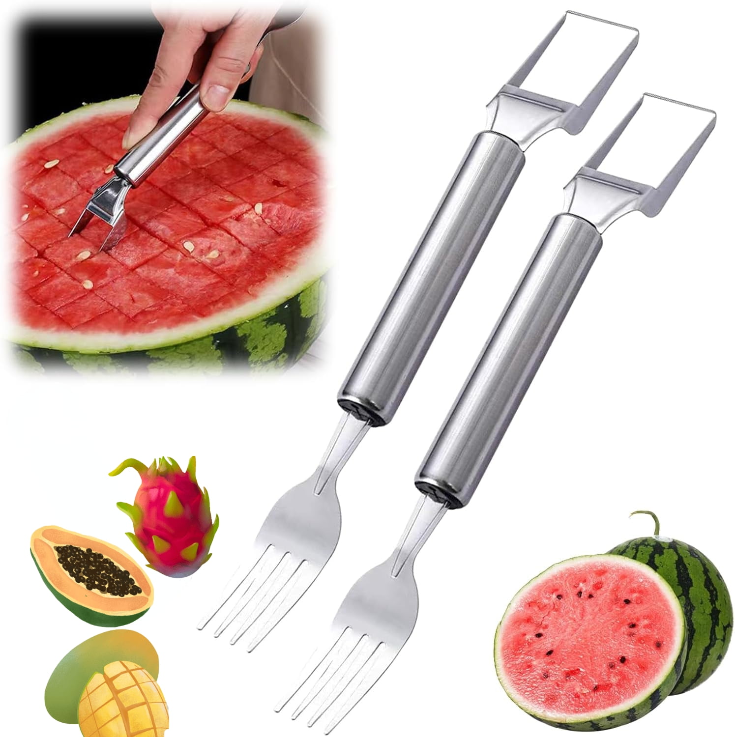 2-In-1 Stainless Steel Fruit Cutter, 2025 New Stainless Steel ...