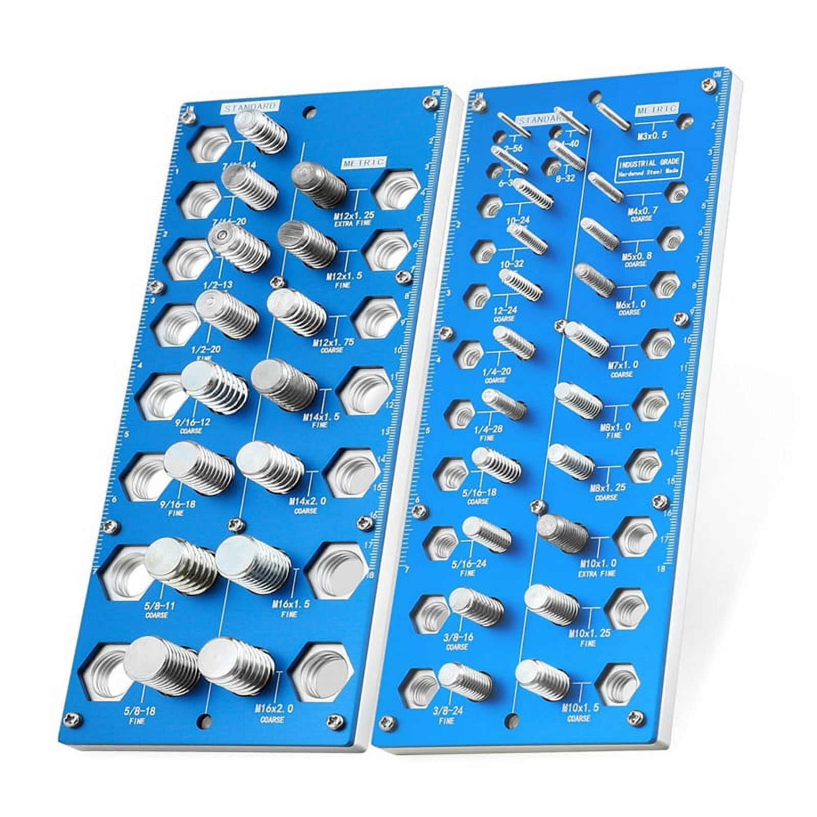 2-In-1 Thread Gauge Bolt Checker, Bolt and Nut Identifier Gauge ...