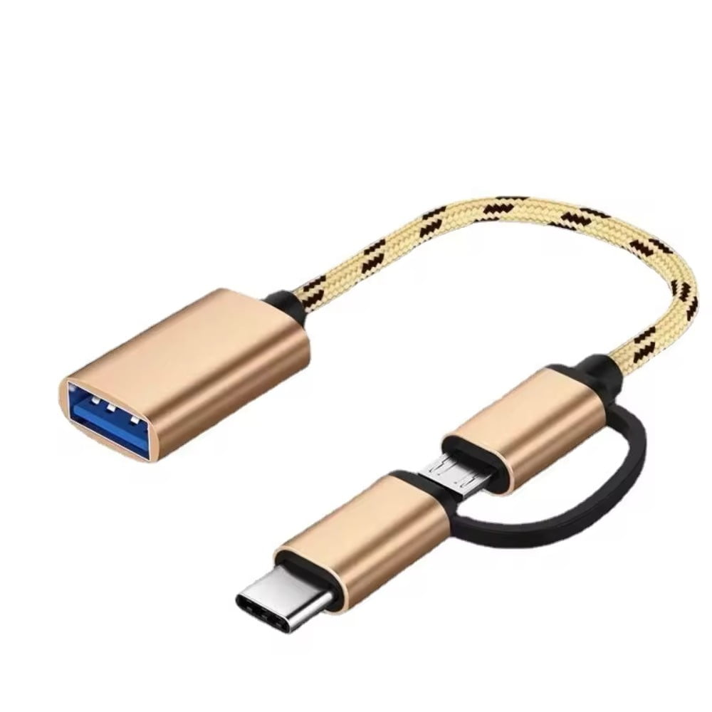 2 In 1 USB 3.0 OTG Adapter Cable Type-C Micro USB To USB 3.0 Interface ...