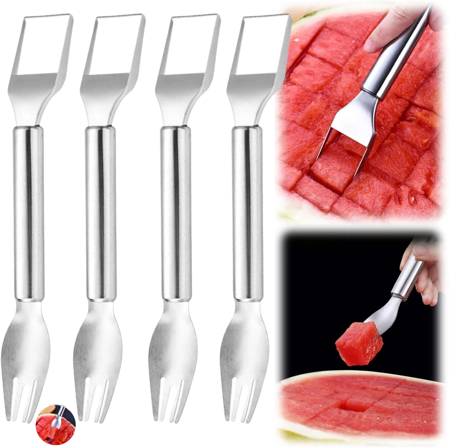 2-In-1 Watermelon Cutter, 2025 Upgraded Dual Head Watermelon Cutter ...