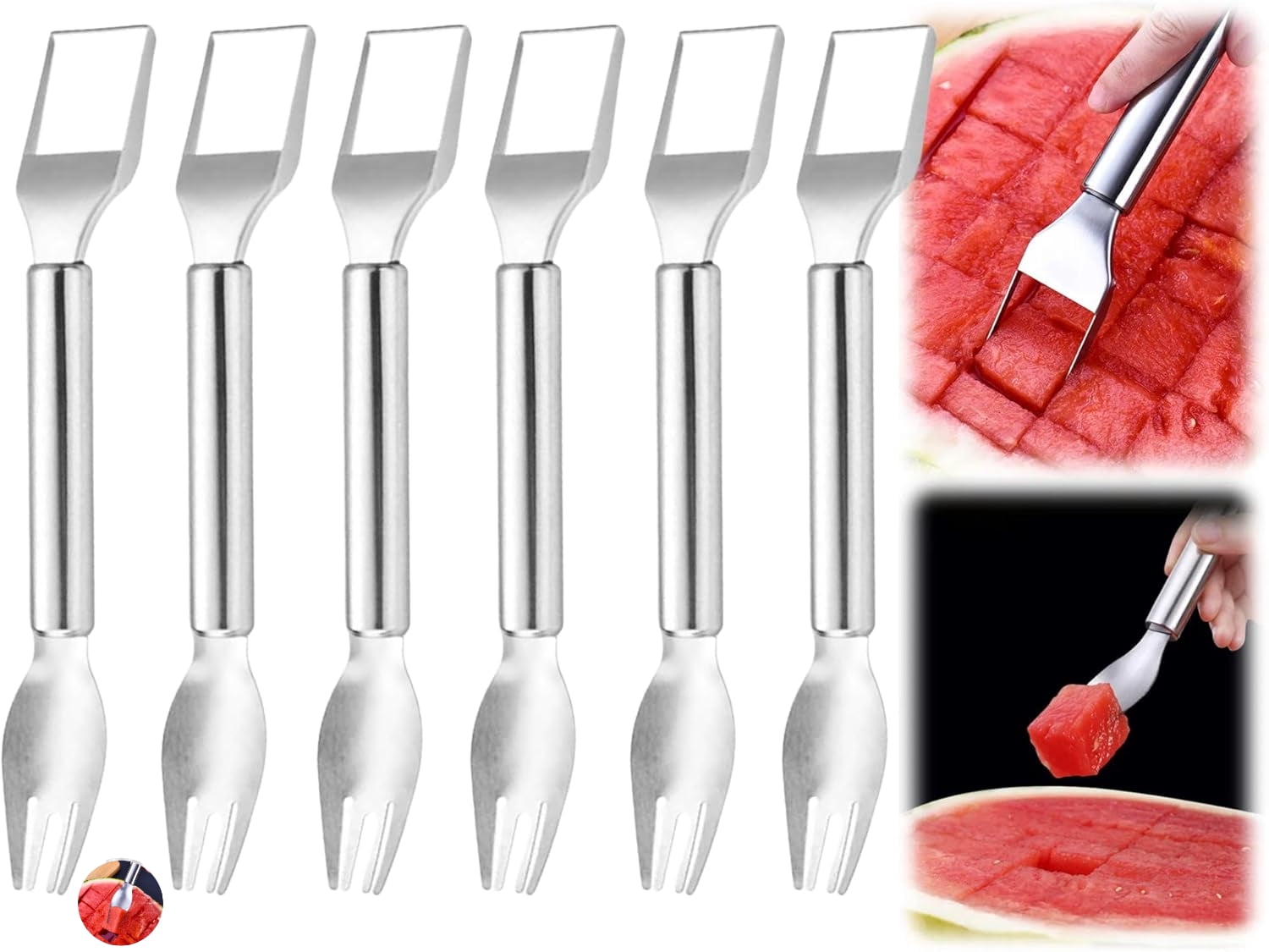 2-In-1 Watermelon Cutter, 2025 Upgraded Dual Head Watermelon Cutter ...