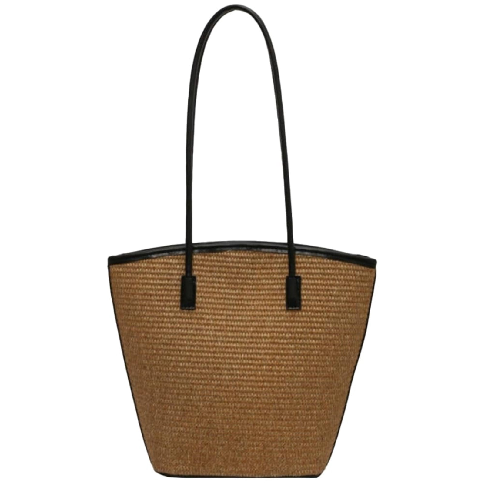2-In-1 Women Straw Woven Summer Beach Bag Large Bucket Tote Purse ...