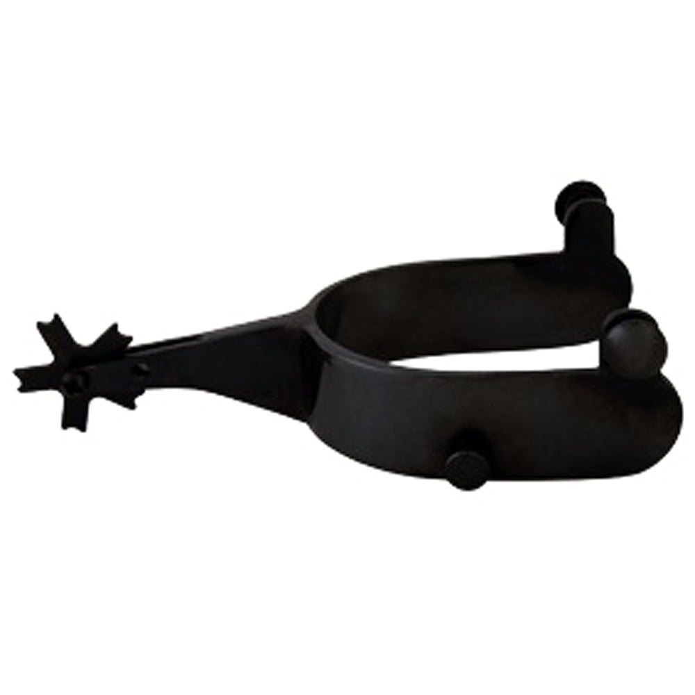 2 In Shank 1 In Band Hilason Mens Bull Spur 5D Rowel Cowboy Black ...