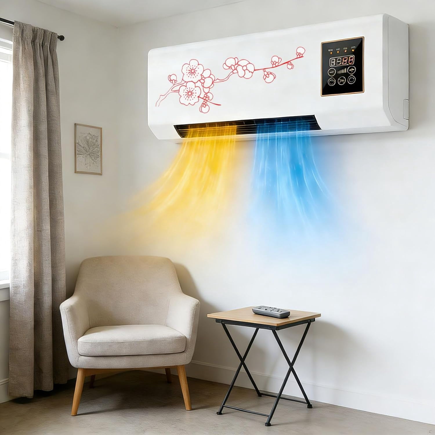 2 In1 Mini Wall Mounted Air Conditioner Fan, Portable Cooling And ...