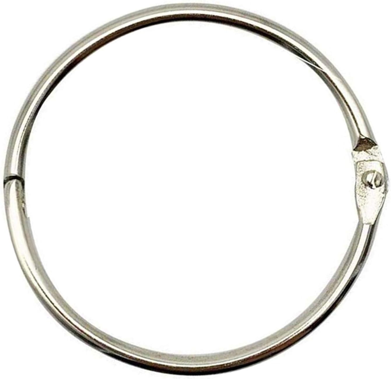 2 Inch (20 Pack) Loose Leaf Binder Book Rings, Heavy Duty Nickel Plated ...