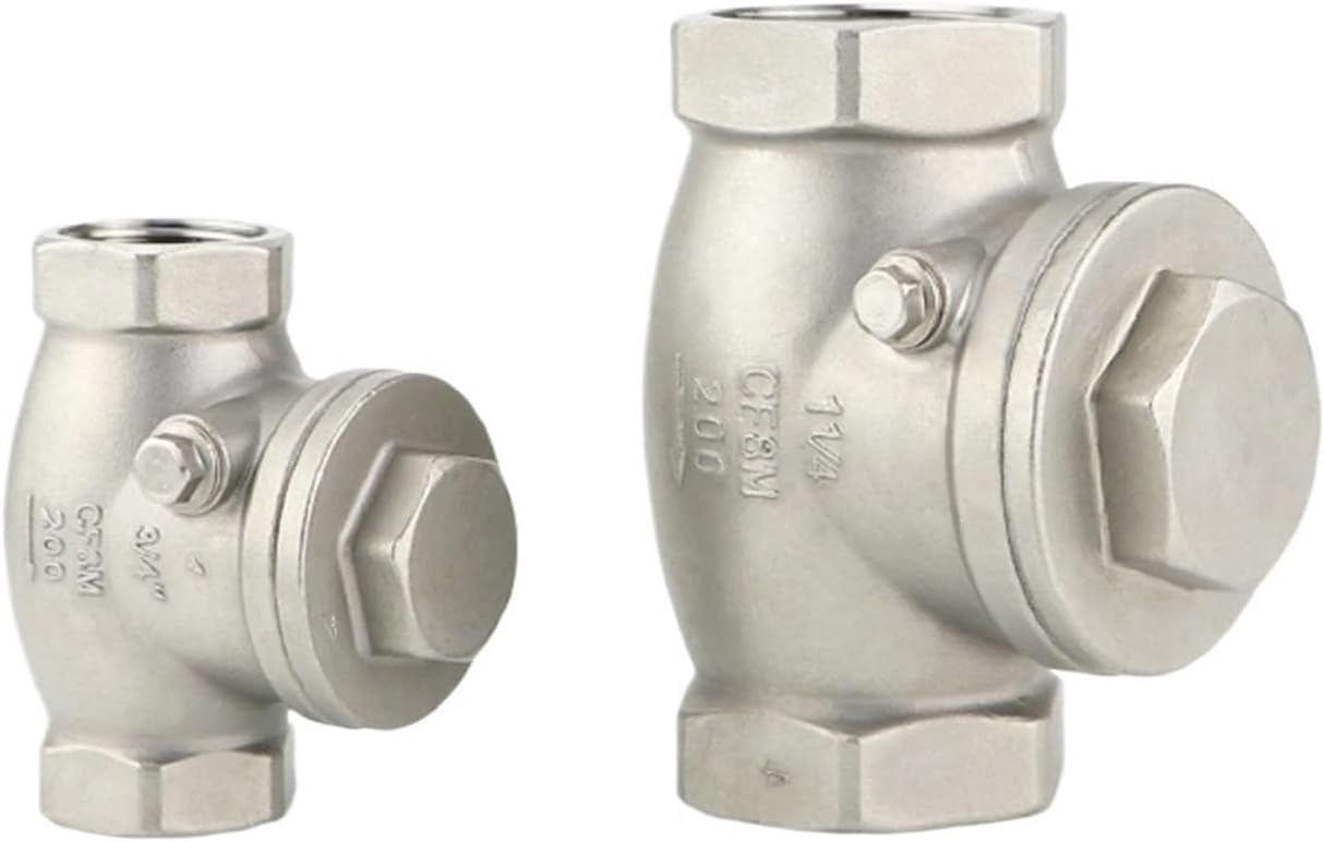 2 Inch 304 Stainless Steel BSPT Female Swing Check Valve for Water Oil ...