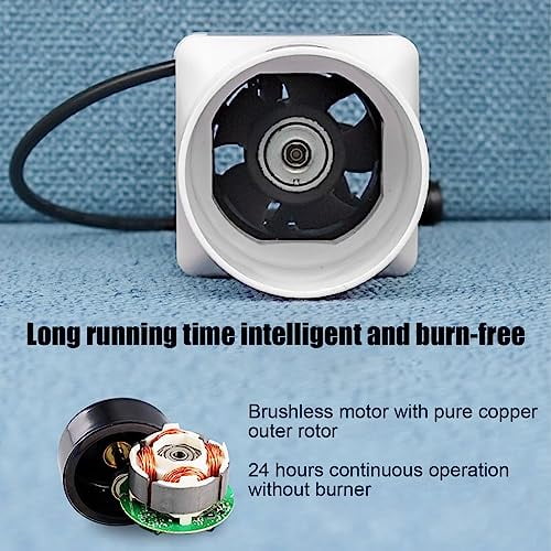 2 Inch/50mm PVC Pipe Fan, 12V Inline Duct Fan ABS Exhaust Fan HVAC ...