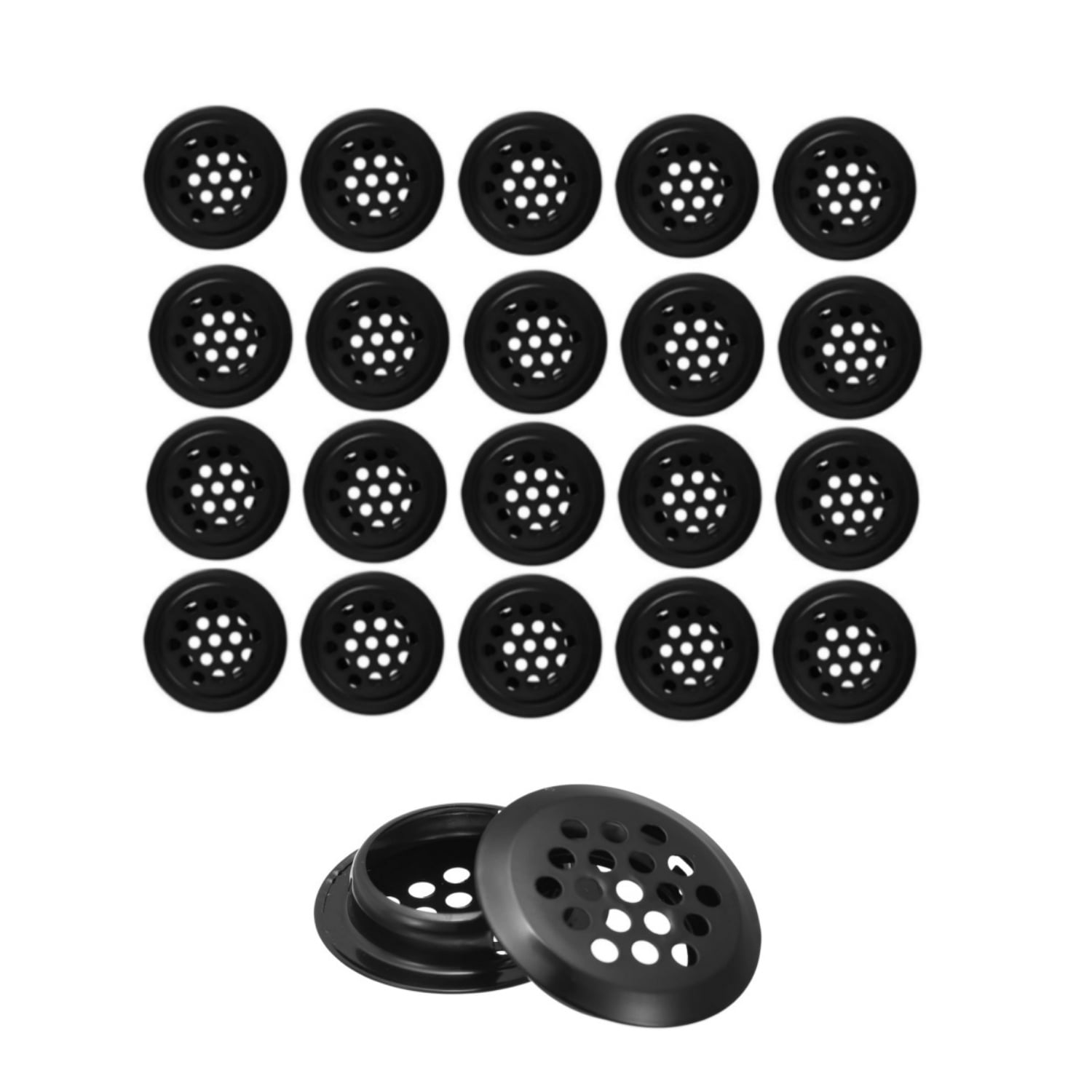 Round Louver Vents Black 20Pcs Air Vents 53mm Circular Soffit Vent ...