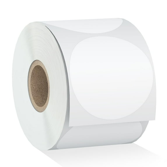 2 Inch 750 Labels White Circle Direct Thermal Stickers Roll, Self ...