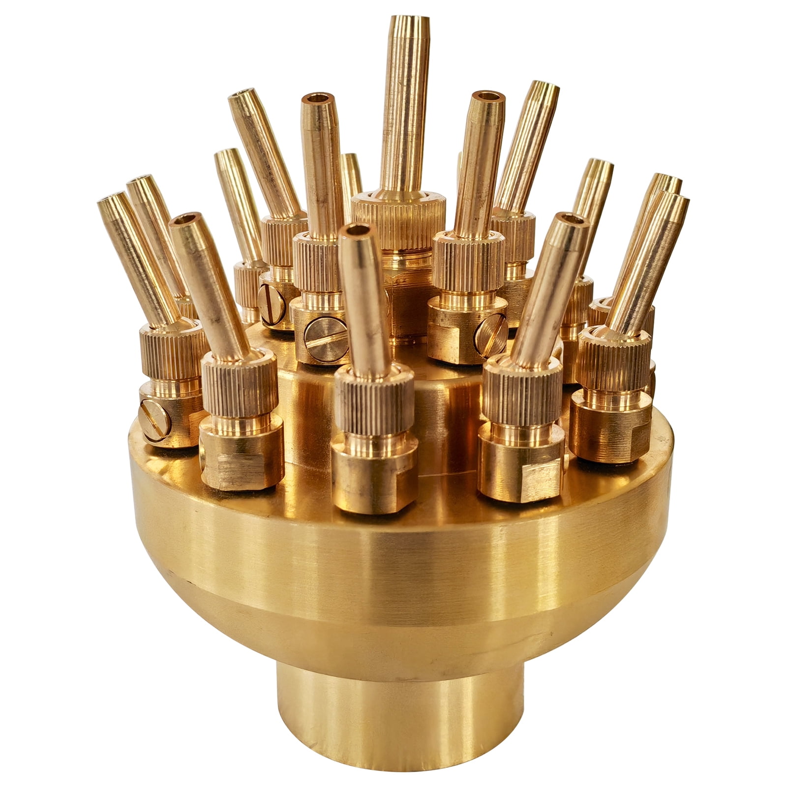 2 Inch Adjustable 3-Layer Fountain Nozzle 17-Head Solid Brass Sprayer ...