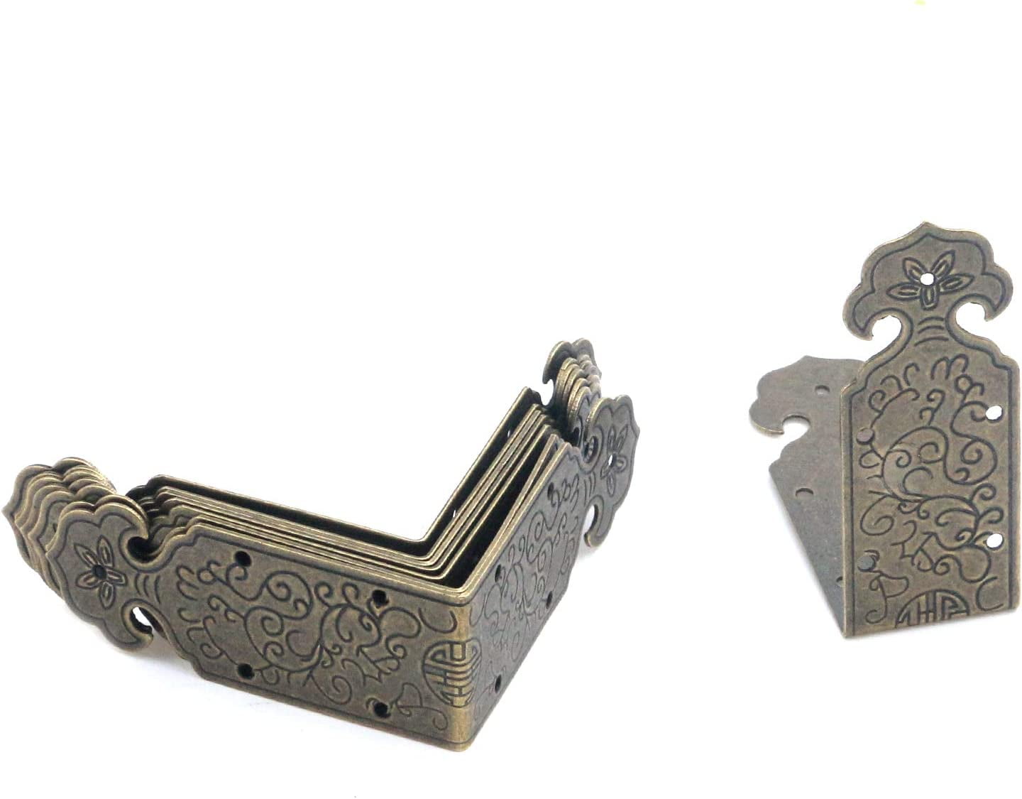 2 Inch Antique Metal Corner Protectors, 8 PCS – Bronze Decorative ...
