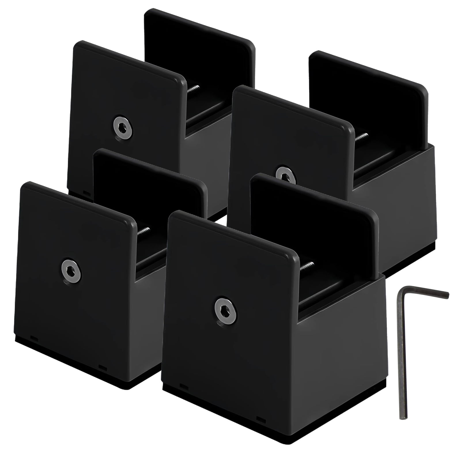 2 Inch Bed Risers with Adjustable Screw Clamp Heavy Duty Furniture ...