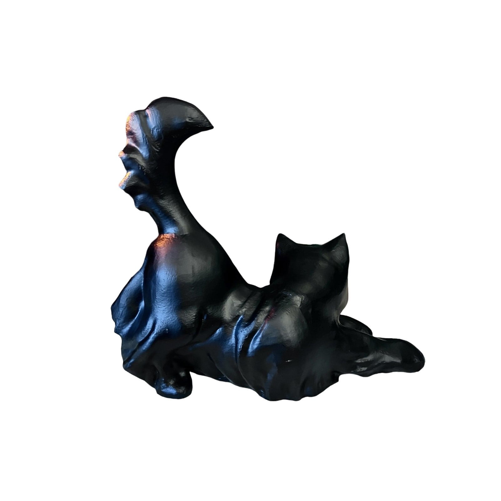 2 Inch Black Obsidian Cat Crystal Figurines, Kitten Statues for Kitten ...