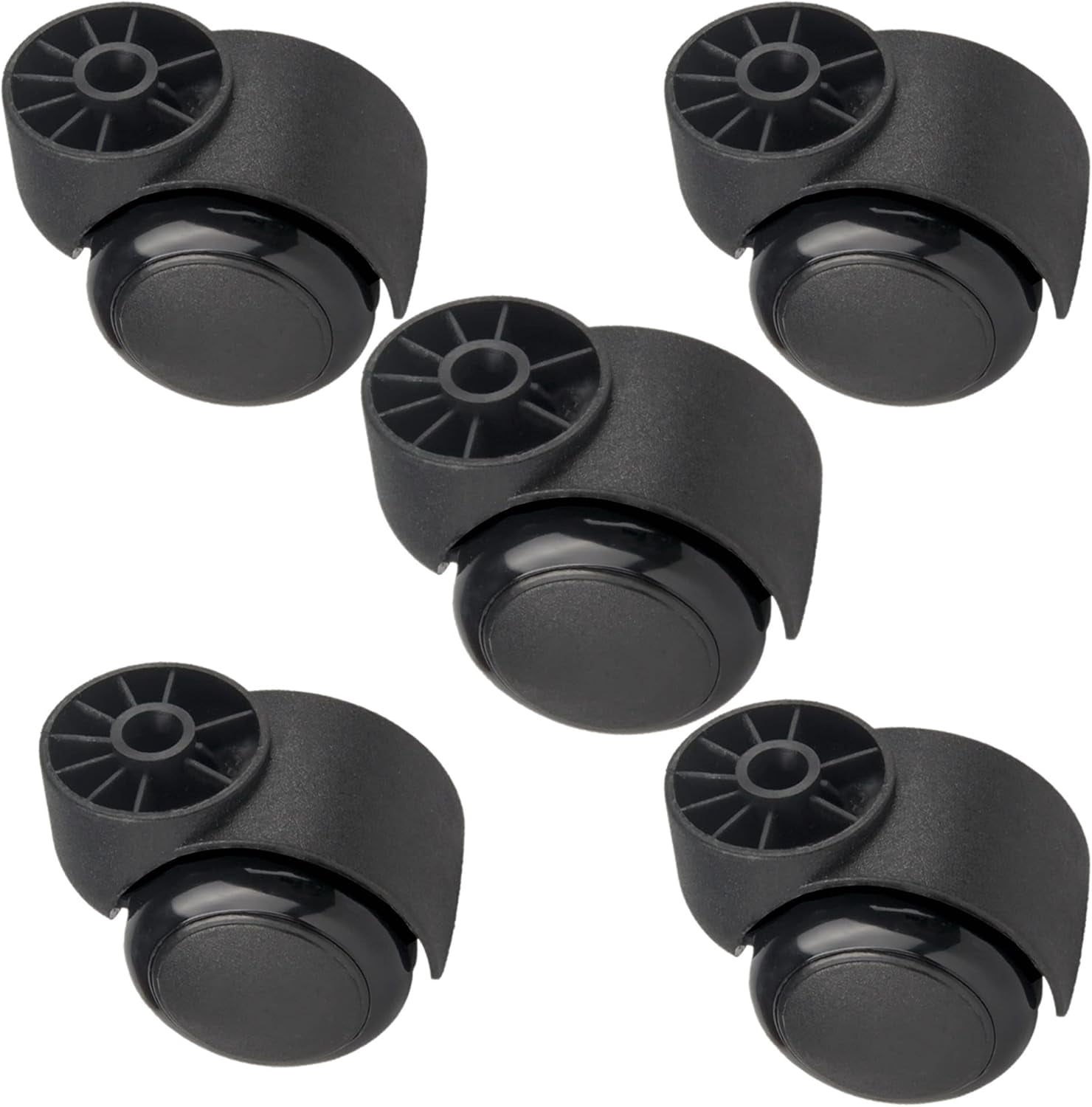 2 Inch Black Silent Stemless Caster - Replacement Chair Wheels For ...