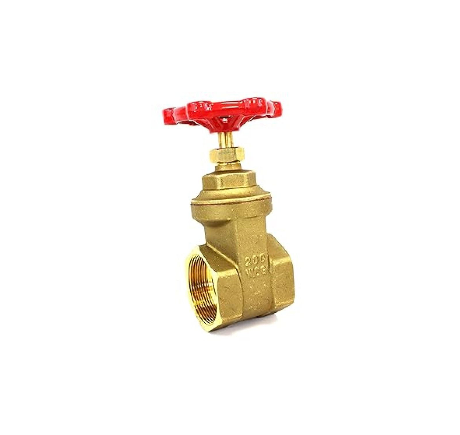 2 Inch Brass Gate Valve - Potable Water, Oil, Gas Inline Valve - NPT ...