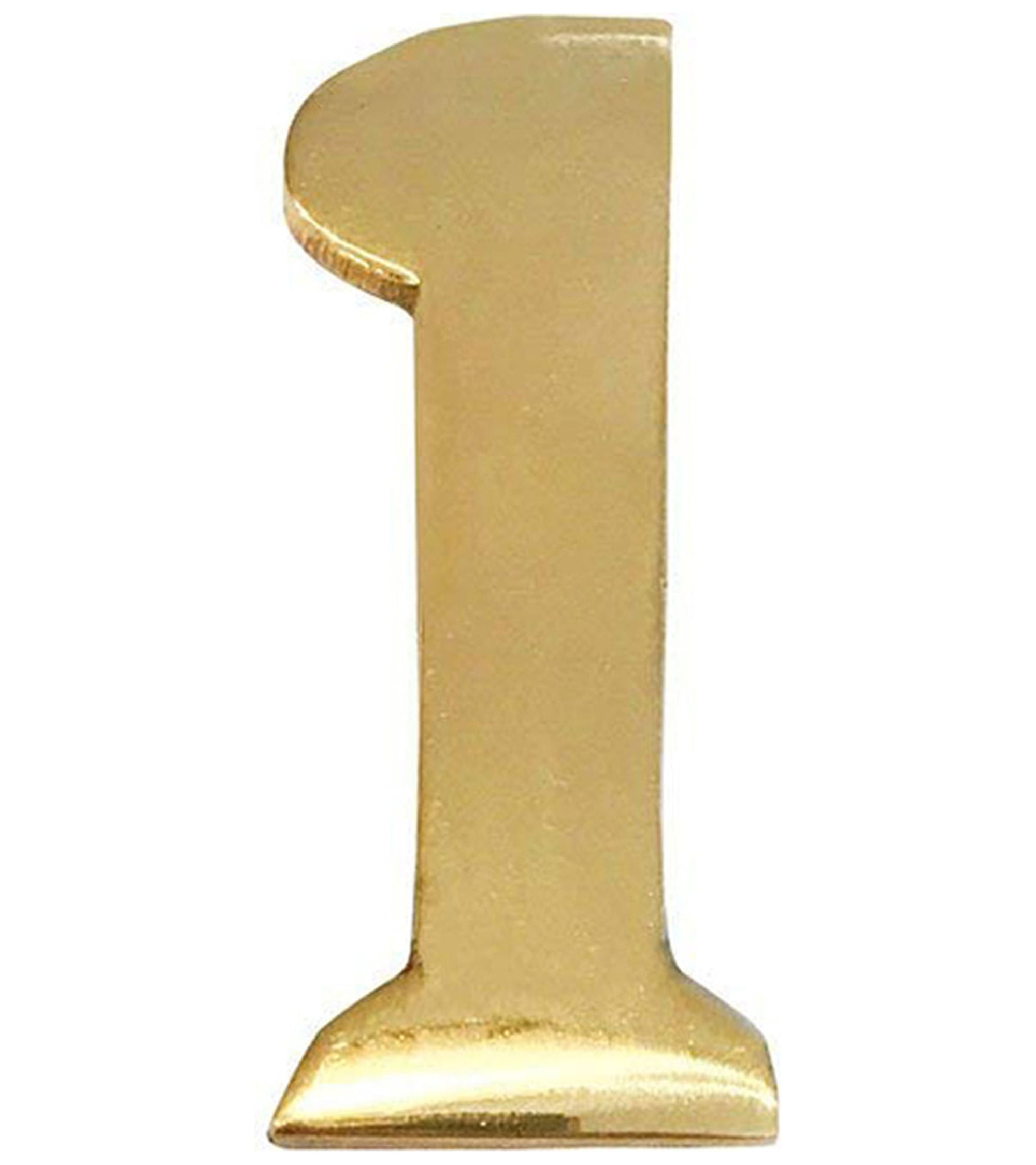 2-Inch Brass Mailbox Number 1 – Self Adhesive Floating #1 –Numbering ...