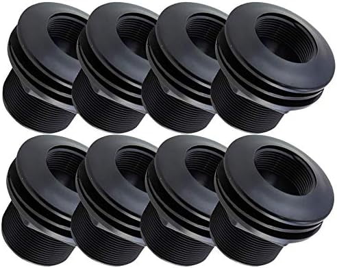 2 Inch Bulkhead Fitting 8 Pack, Heavy Duty Thread x Slip Tank Adapter ...