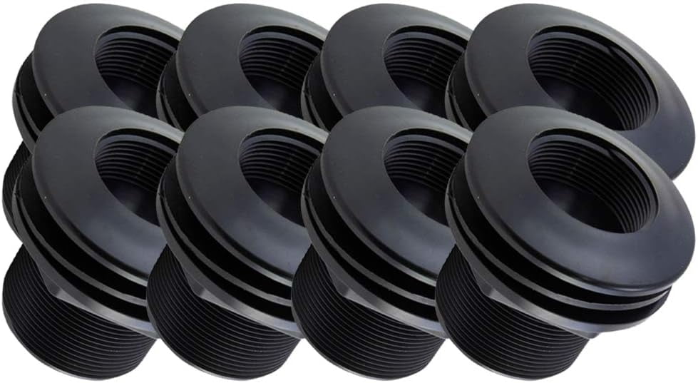 2 Inch Bulkhead Fitting 8/Pack - Thread x Thread – Heavy Duty Premium ...