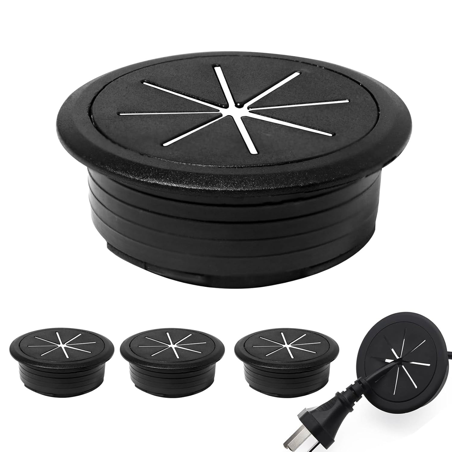 2 Inch Cable Grommets, 5 Pack Desk Hole Covers for Wire Management ...