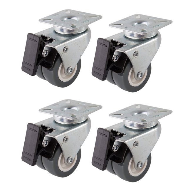 2 Inch Caster Wheels Swivel Casters Twin Casters Universal Wheel Flat ...
