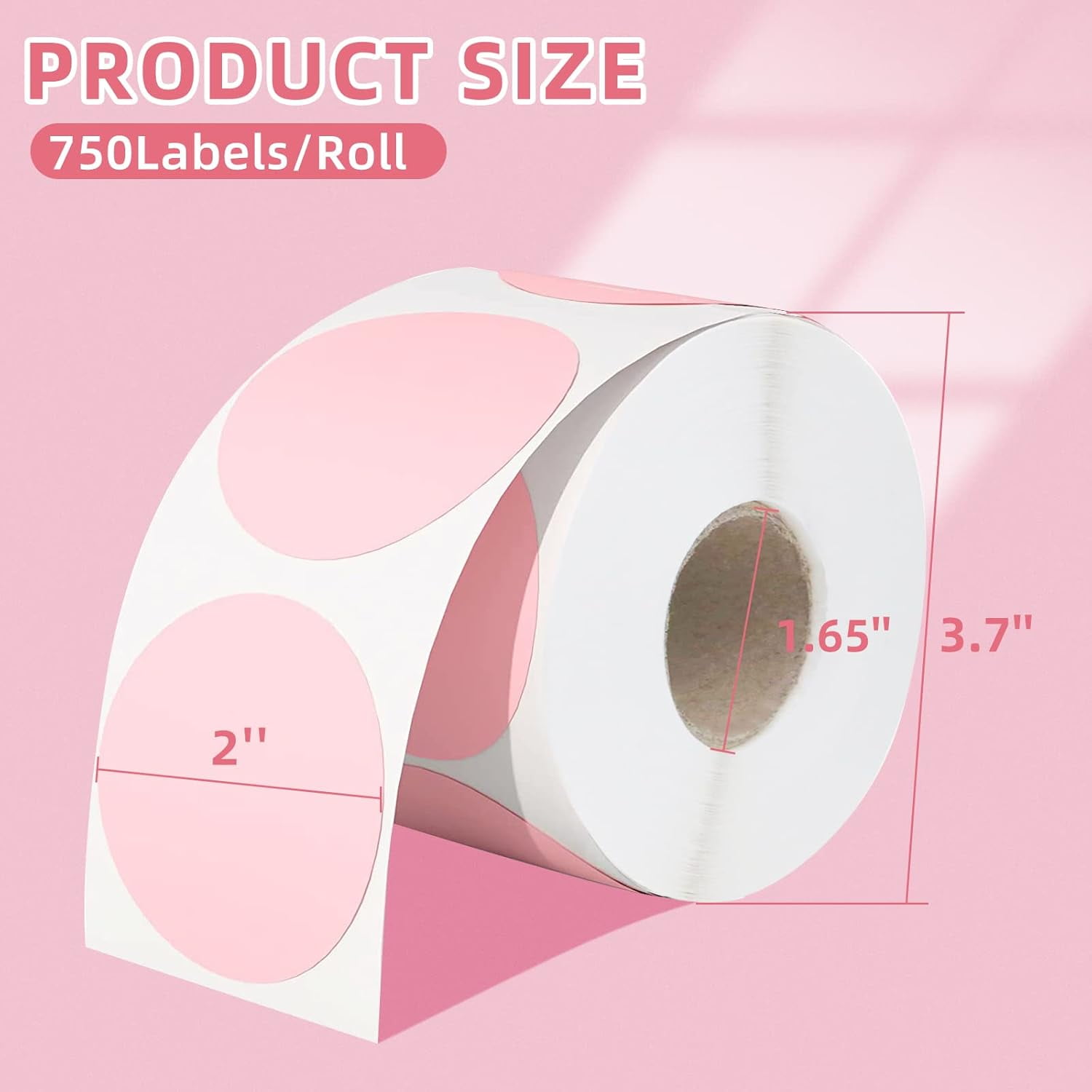 2 Inch Circle Thermal Labels Roll Color Thermal Printer Labels Round ...