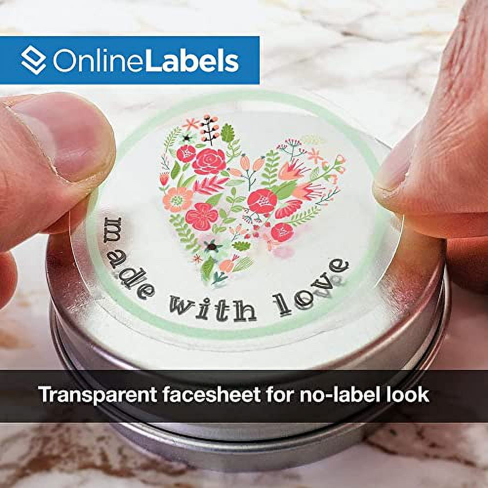 2 Inch Clear Gloss Round Labels (Inkjet Printers Only) - Pack of 2,000 ...