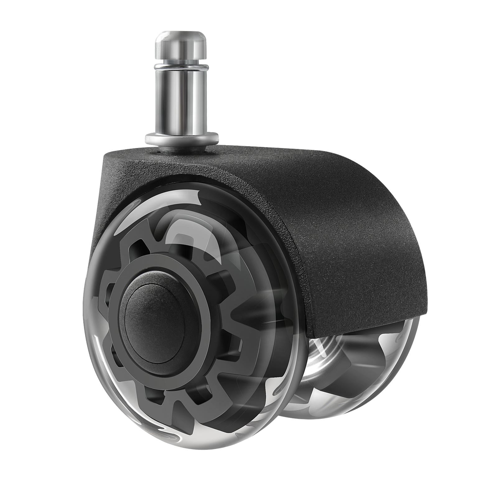 2-Inch Clear Office Chair Wheel Heavy Duty Universal Quiet Hardwood ...