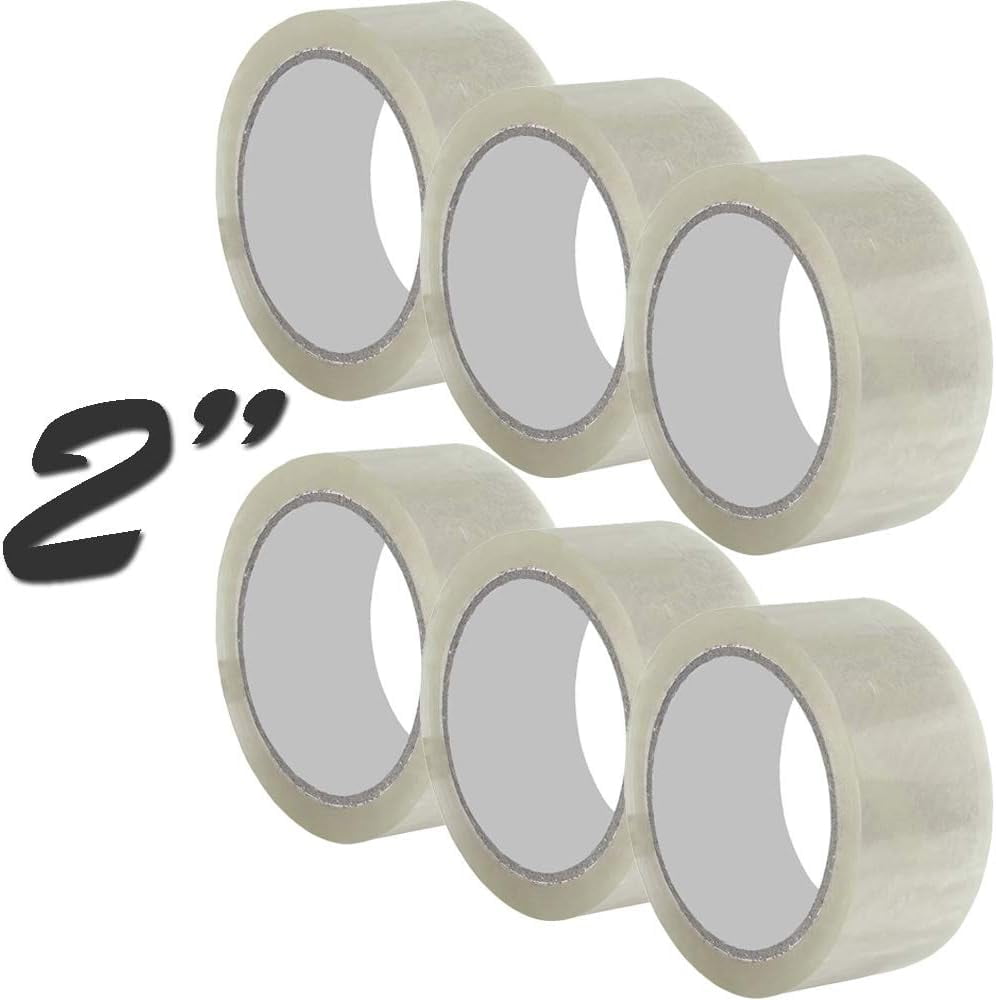 2 Inch Clear Packing Tape - 1.89 Mil Strong Heavy Duty Industrial Grade ...