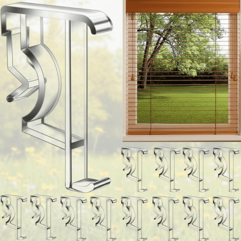 2 Inch Clear Valance Clips for Horizontal Blinds - 12 Pack for Wood and ...