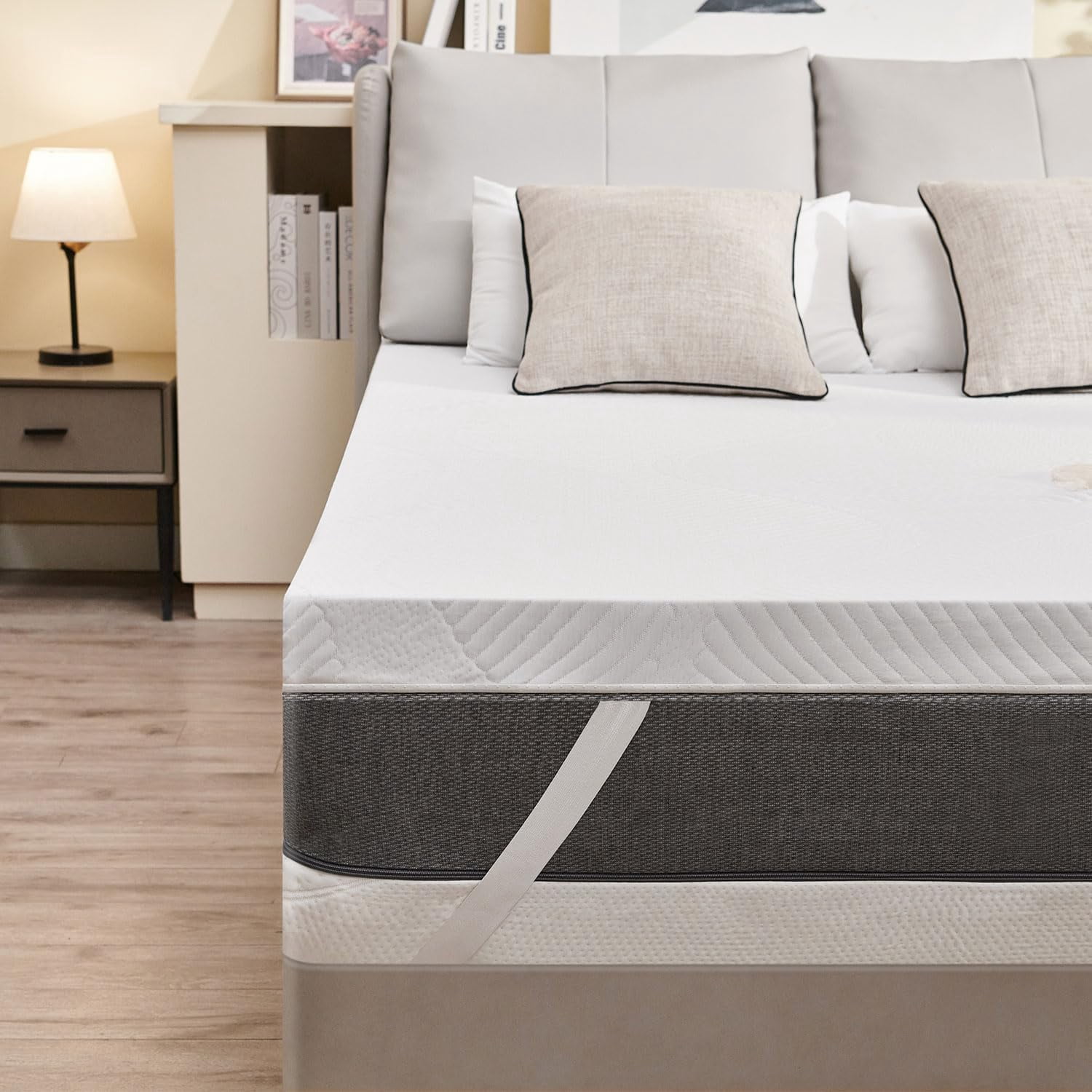2 Inch Cooling Gel Memory Foam Mattress Topper, Ventilated High Density ...