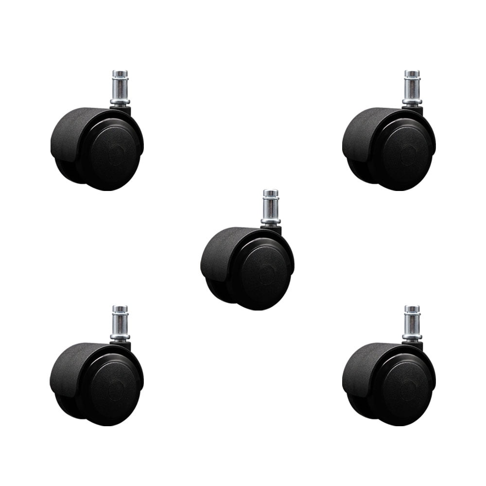 2 Inch Decompression Urethane Twin Wheel Grip Ring Chair Casters Set 5 ...